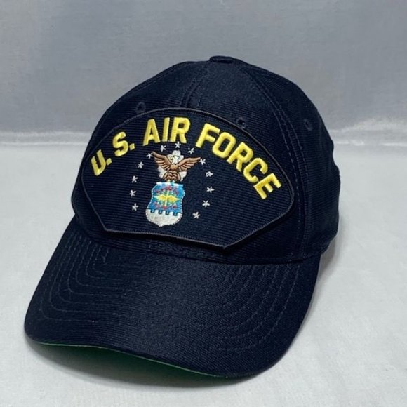 Accessories | Vintage Us Air Force Hat Cap Snap Back Blue Eagle Crest ...